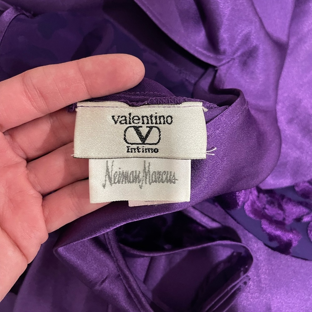 Valentino Intimo Purple Nightgown And Robe - Gem